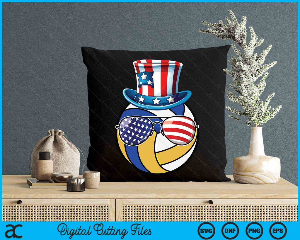 4th Of July Volleyball Patriotic Player Athlete SVG PNG Cutting Files ...