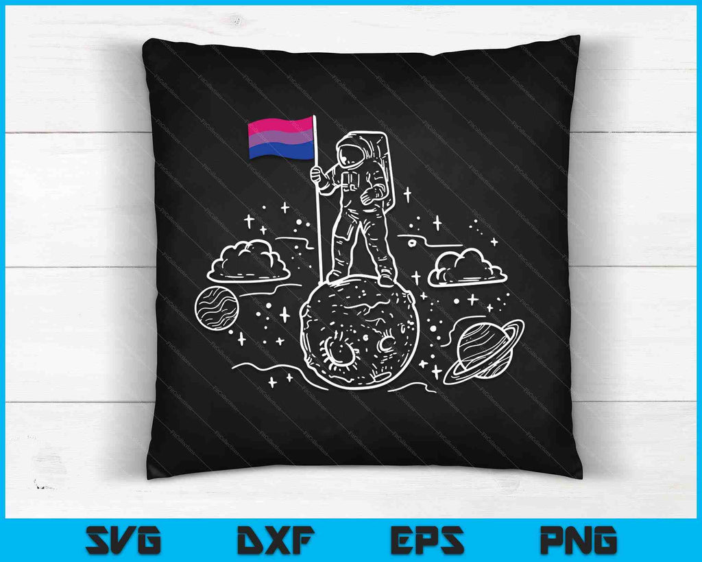 Astronaut Moon Bisexual Flag Space LGBTQ Gay Pride Ally Bi SVG Files – creativeusarts