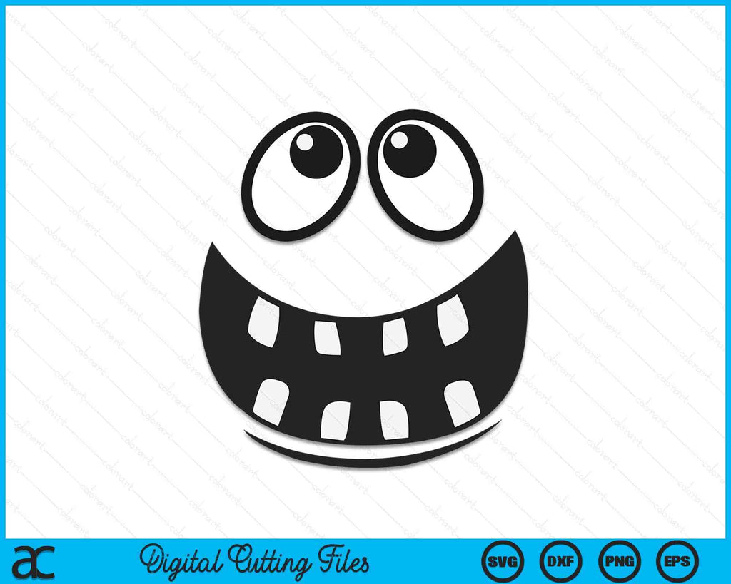 Cute Halloween Monster Face SVG PNG Digital Cutting Files – creativeusarts