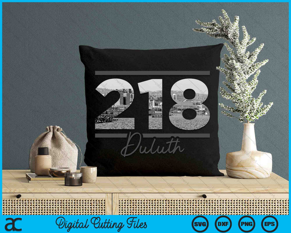 Duluth 218 Area Code Skyline Minnesota Vintage SVG PNG Cutting Files – creativeusarts