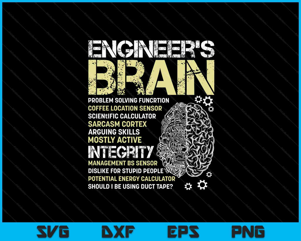 Engineer's Brain SVG PNG Cutting Printable Files – creativeusarts