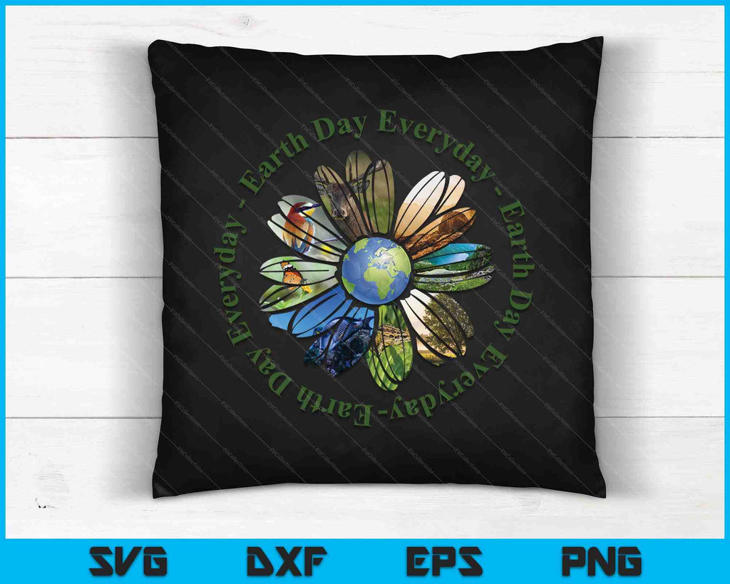 Earth Day Everyday Sunflower Earth Animal Lovers SVG PNG Cutting Files ...