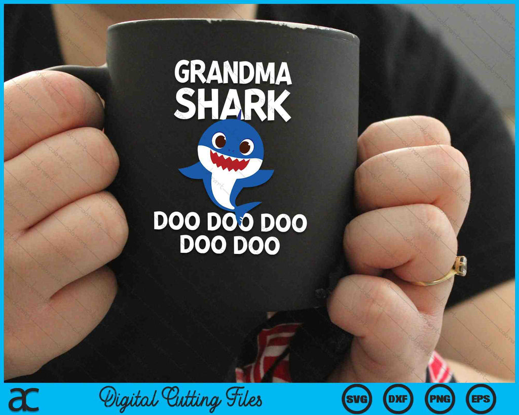 Grandma Shark Doo Doo Doo SVG PNG Digital Cutting Files – creativeusarts