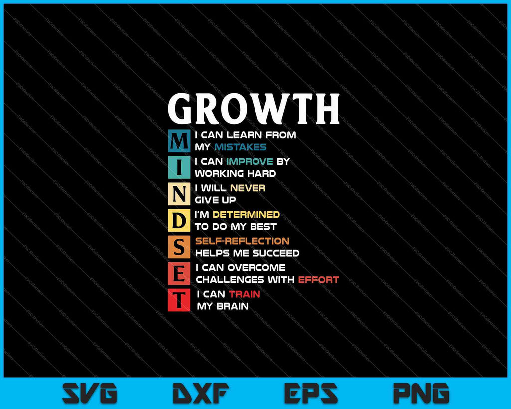 Growth Mindset Definition - Motivational Quote Inspiration SVG PNG ...
