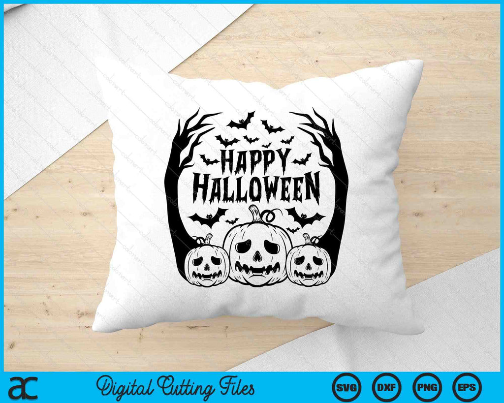Happy Halloween Pumpkin SVG PNG Digital Cutting Files – creativeusarts