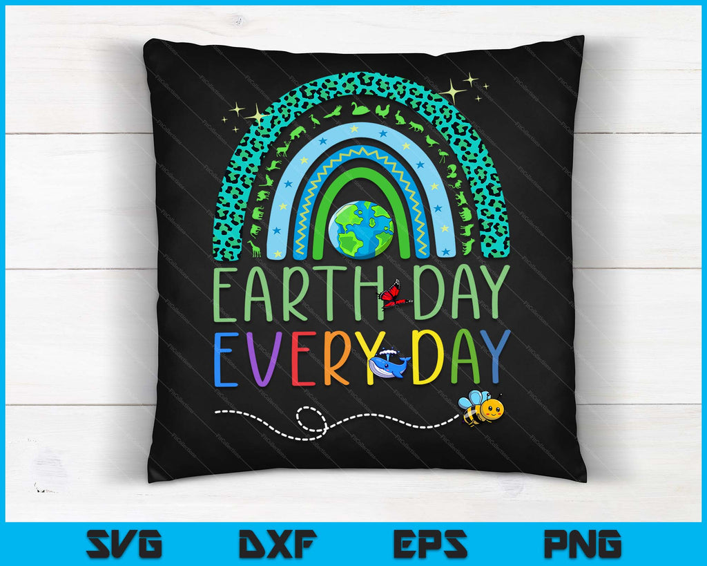 Pretty Earth Day Every Day Rainbow With Trees Earth Day SVG PNG Files ...