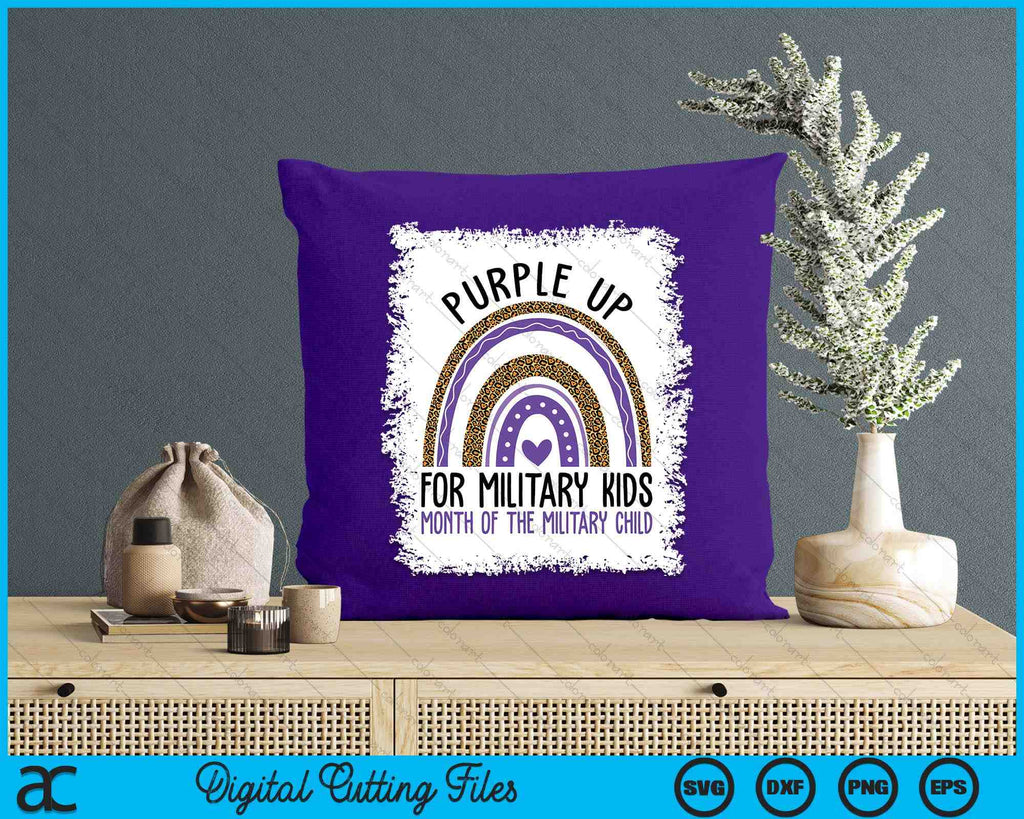 Purple Up For Military Kids Cool Month Of The Military Child SVG Files ...