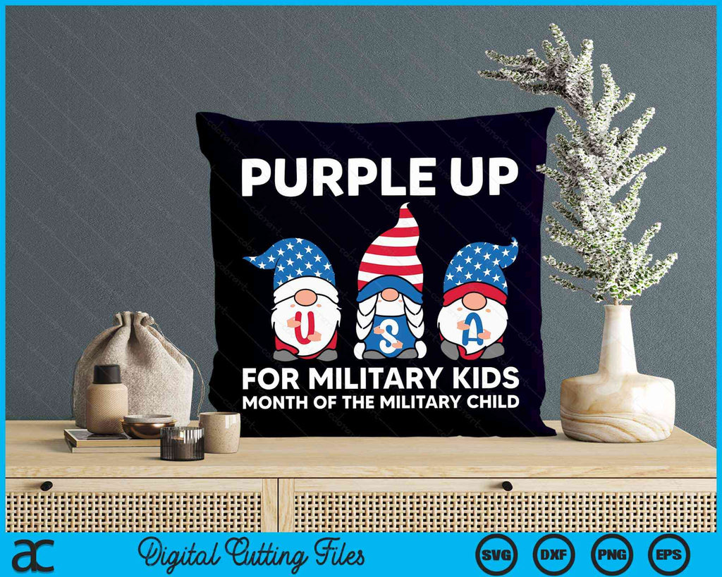 Purple Up For Military Kids In Month Of The Military Child SVG Files ...