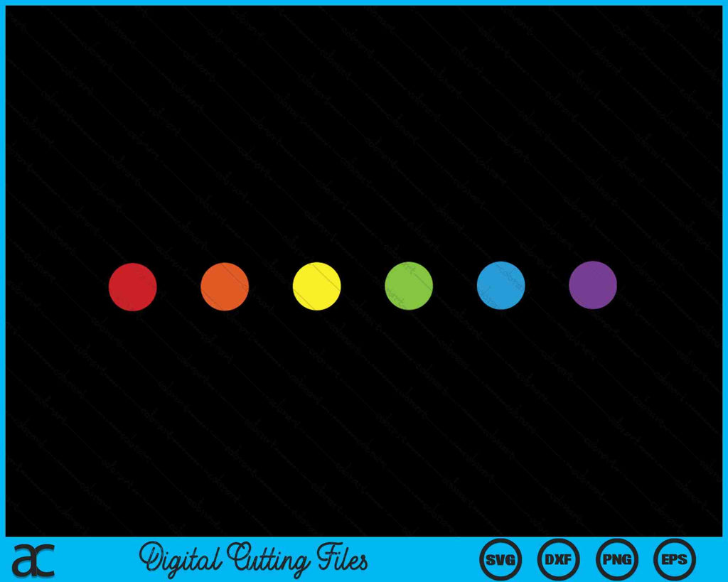 Rainbow Polka Dot Gay Pride Colors Lgbtq Ally Svg Png Files