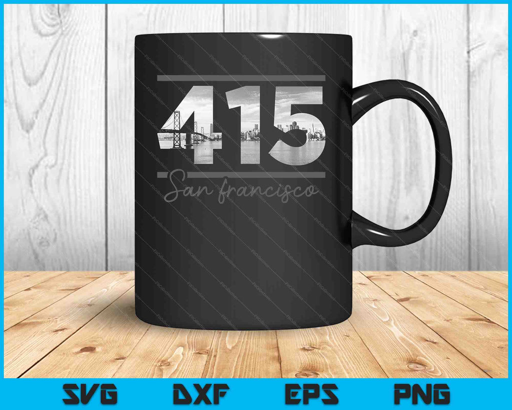 San Francisco 415 Area Code Skyline California Vintage SVG PNG Files ... San Francisco 415 Area Code Skyline California Vintage SVG PNG Files ...