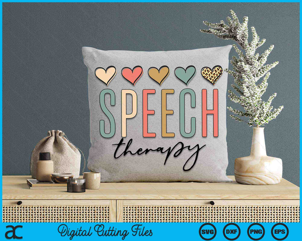 Speech Therapy Leopard Hearts Speech Language Pathology SLP SVG Files ...