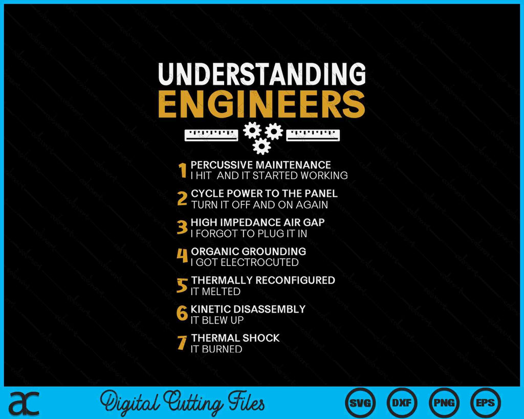 Understanding Engineers Funny Sarcastic Engineering SVG PNG File – creativeusarts