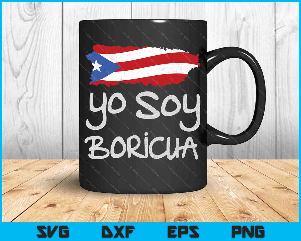Yo Soy Boricua Island of Puerto Rico Flag SVG PNG Cutting Files ...
