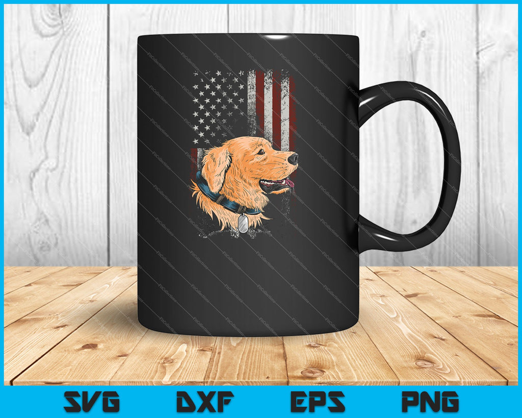 Patriotic German Shepherd American Flag Dog Gifts SVG PNG Files ...