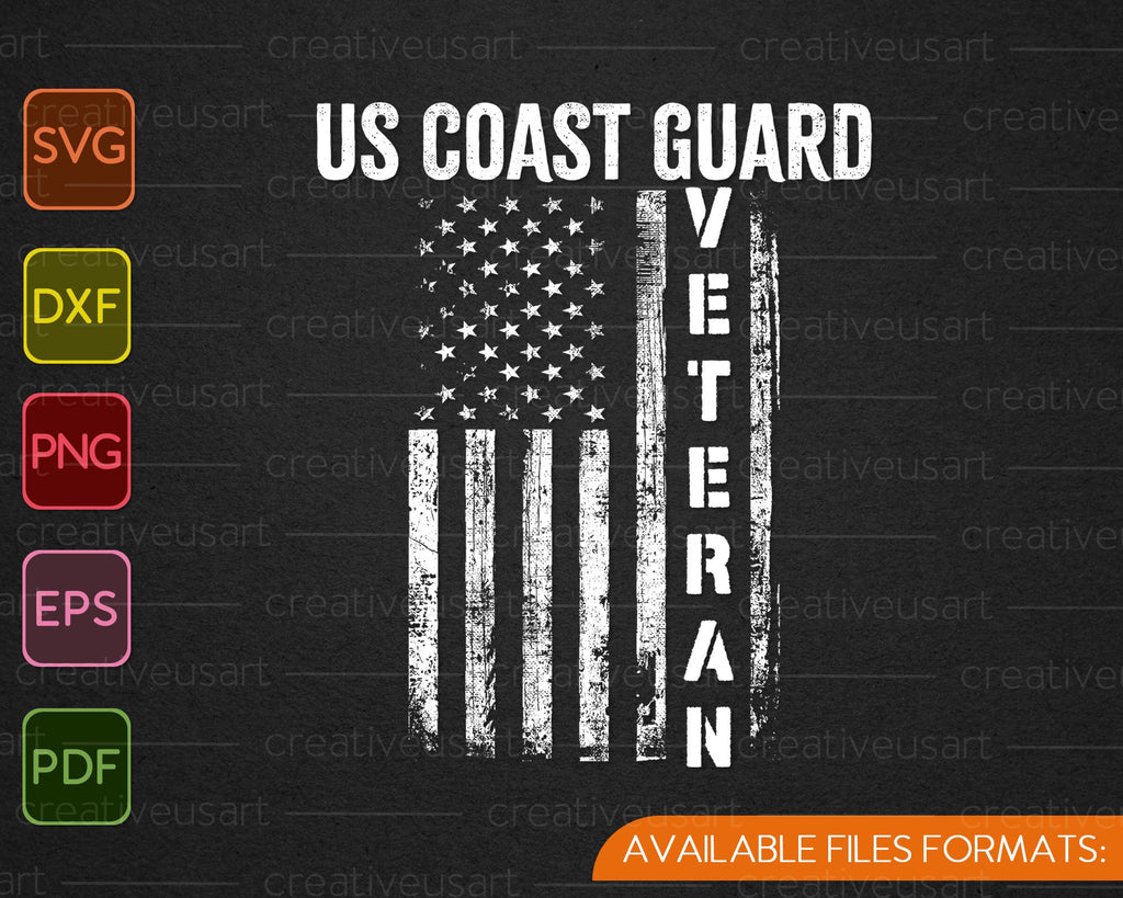 US Coast Guard Veteran Appreciation Retirement SVG PNG Files ...
