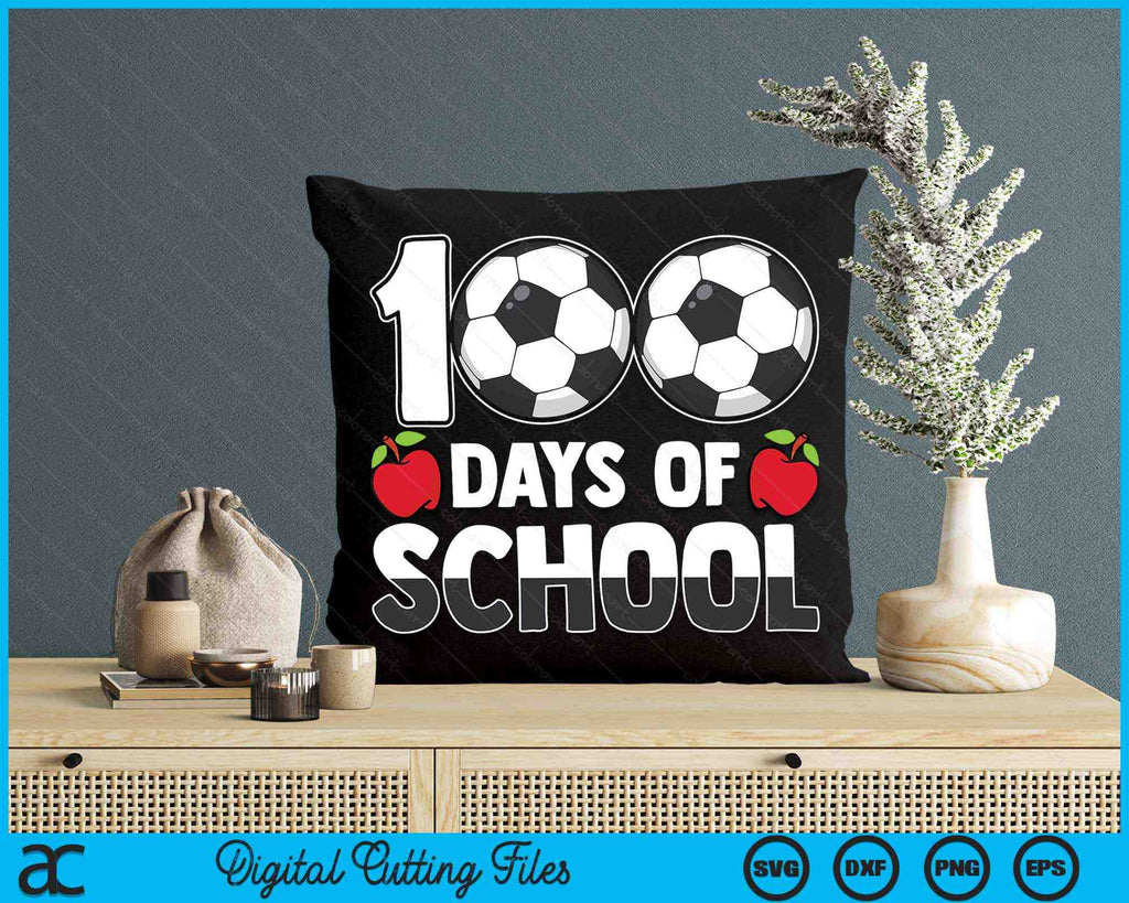 100th Day Of School Boys Girls Kids Football SVG Digital Cutting Files ...