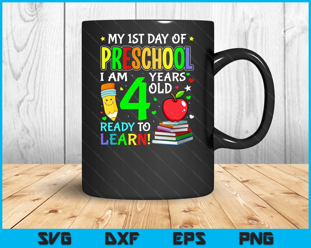 1st Day Of Preschool Boys Girls First Day Of Pre-K SVG Digital File ...