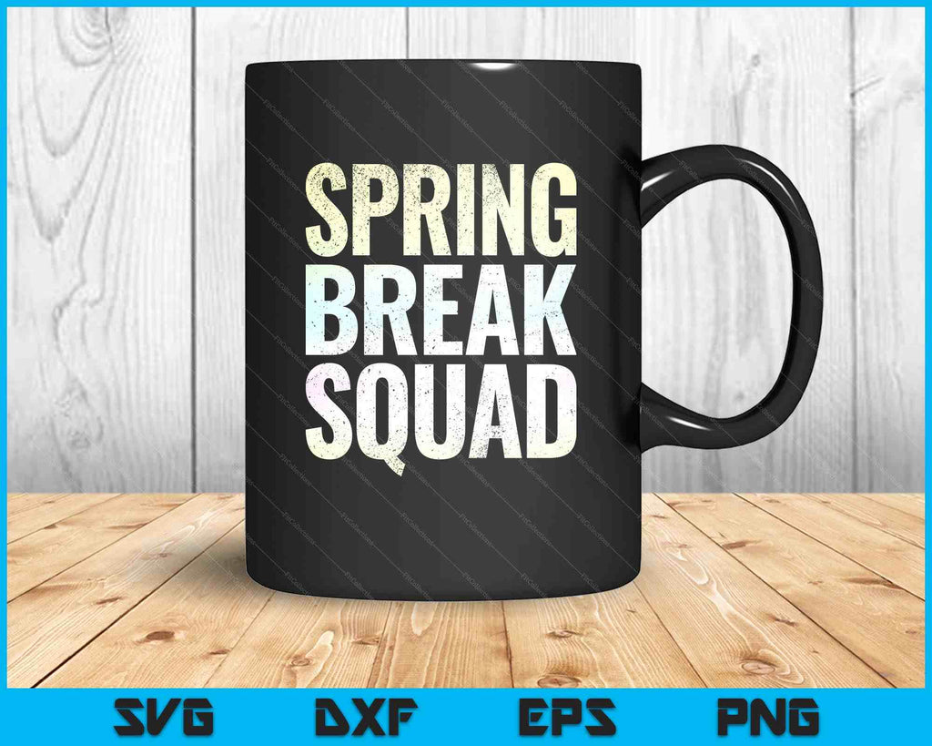 Spring break squad pastel rainbow vintage graphic SVG PNG Digital File ...