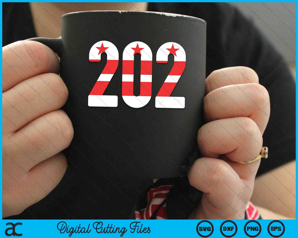 202 Area Code Cool & Awesome DC State Flag SVG PNG Digital Files ...