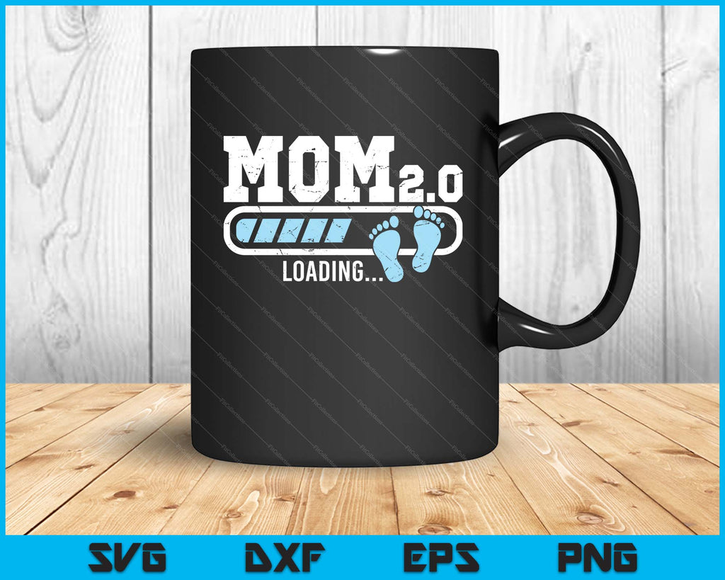 2nd Second Time Mom Loading Bar Baby Announcement SVG Cutting Files ...