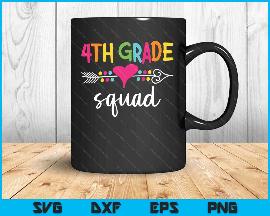 4th Grade Squad Fourth Teacher Student Team SVG PNG Files – creativeusarts