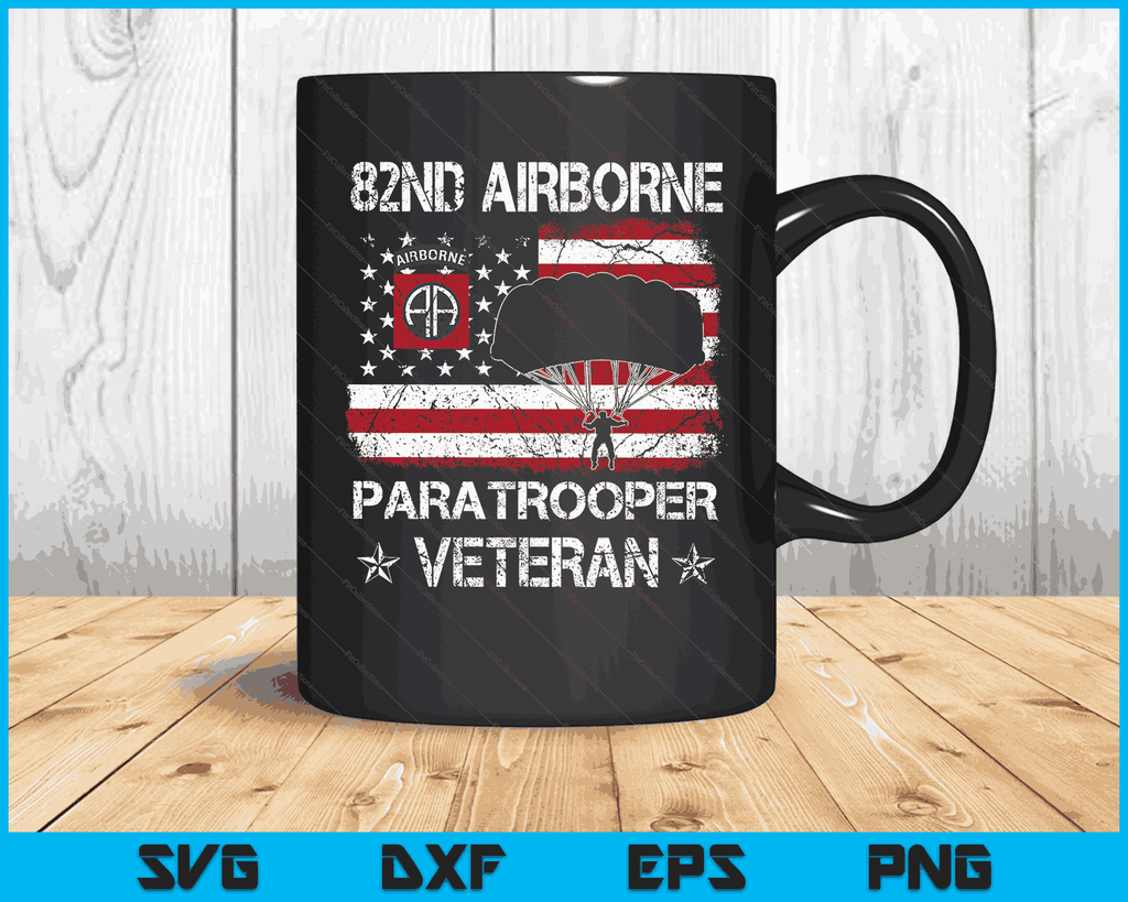 82nd Airborne Paratrooper Veteran Flag Veterans Day SVG Digital Files ...