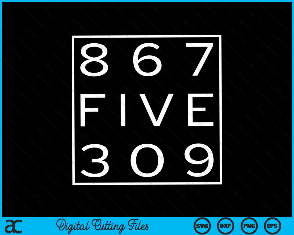 8675309 Nostalgic and Funny 80s SVG PNG Digital Cutting Files ...