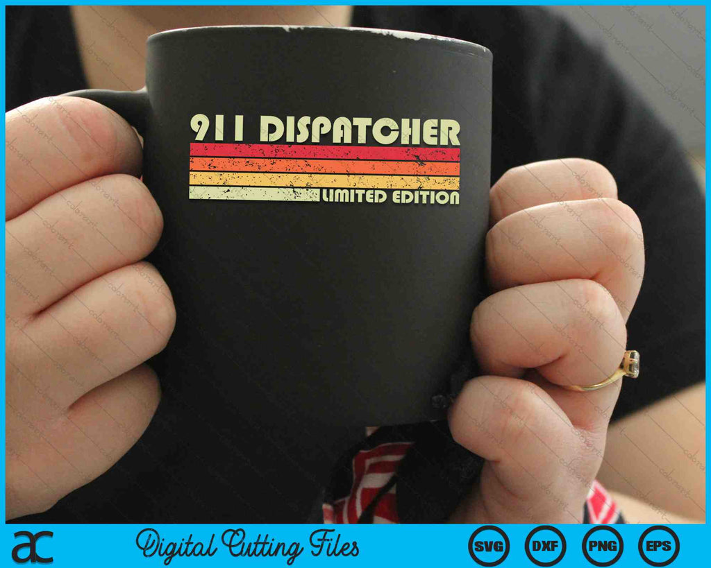 911 DISPATCHER Job Title Profession Birthday Worker SVG PNG Files ...