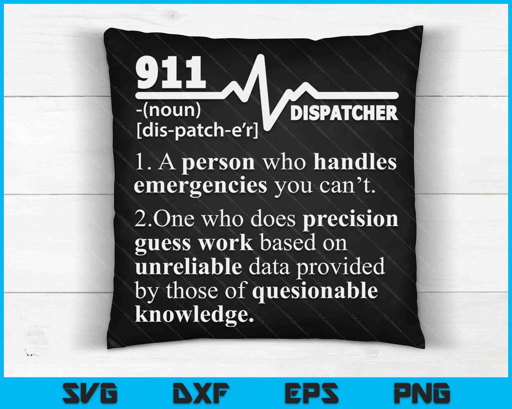 911 Dispatcher Definition Handles Emergencies Dispatch SVG PNG Files ...