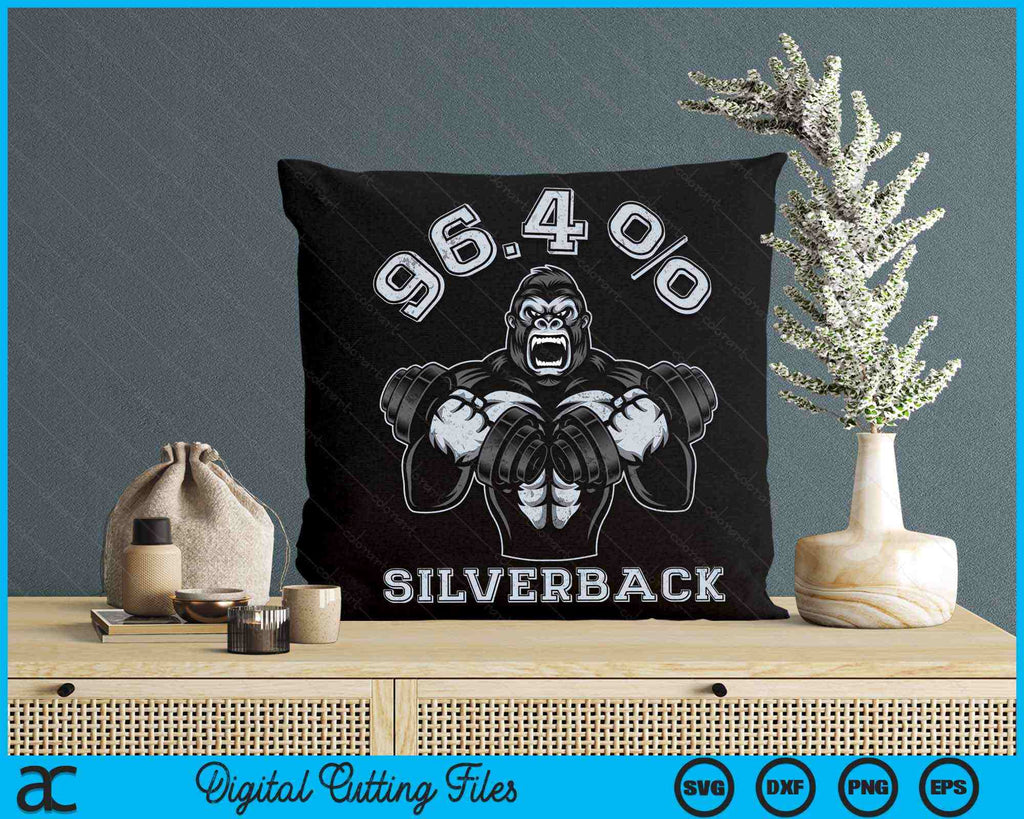 96.4% Silverback Gorilla Gym Body Building SVG Digital Printable Files ...