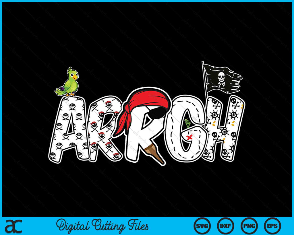 ARRGH Pirate Style Pirate Christmas Costume SVG PNG Cutting Files ...