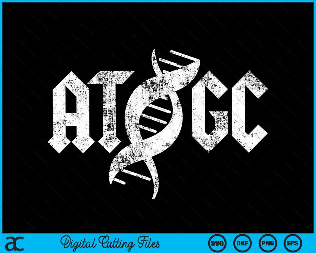 ATGC DNA Biology Funny Science SVG PNG Digital Cutting Files ...