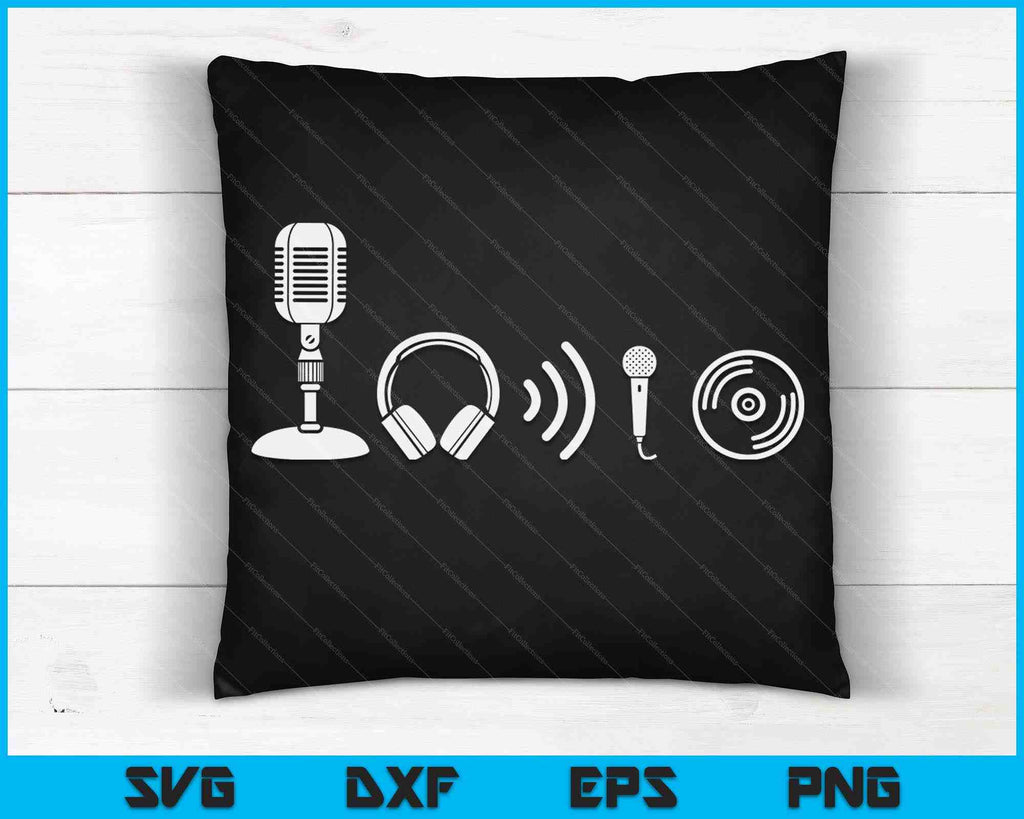 AUDIO Symbols From Sound Music Live Production Engineer SVG PNG Files ...