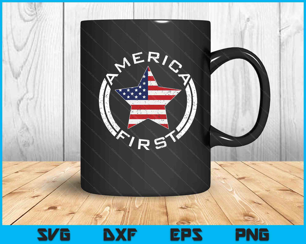America First Usa Flag American Star Roundel Patriot SVG PNG Files ...
