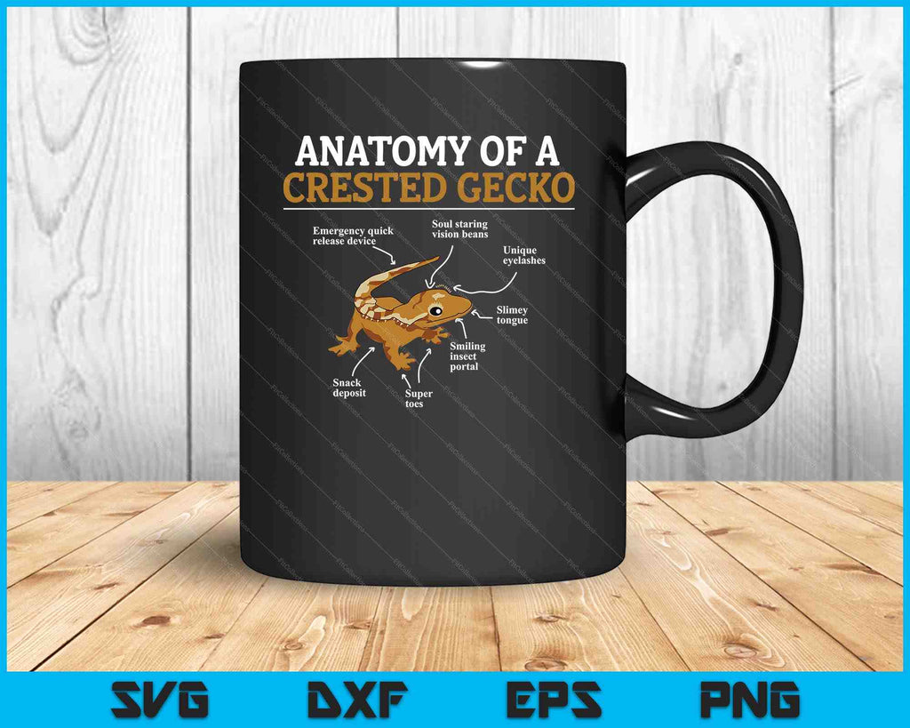 Anatomy Of A Crested Gecko SVG PNG Digital Cutting Files – creativeusarts