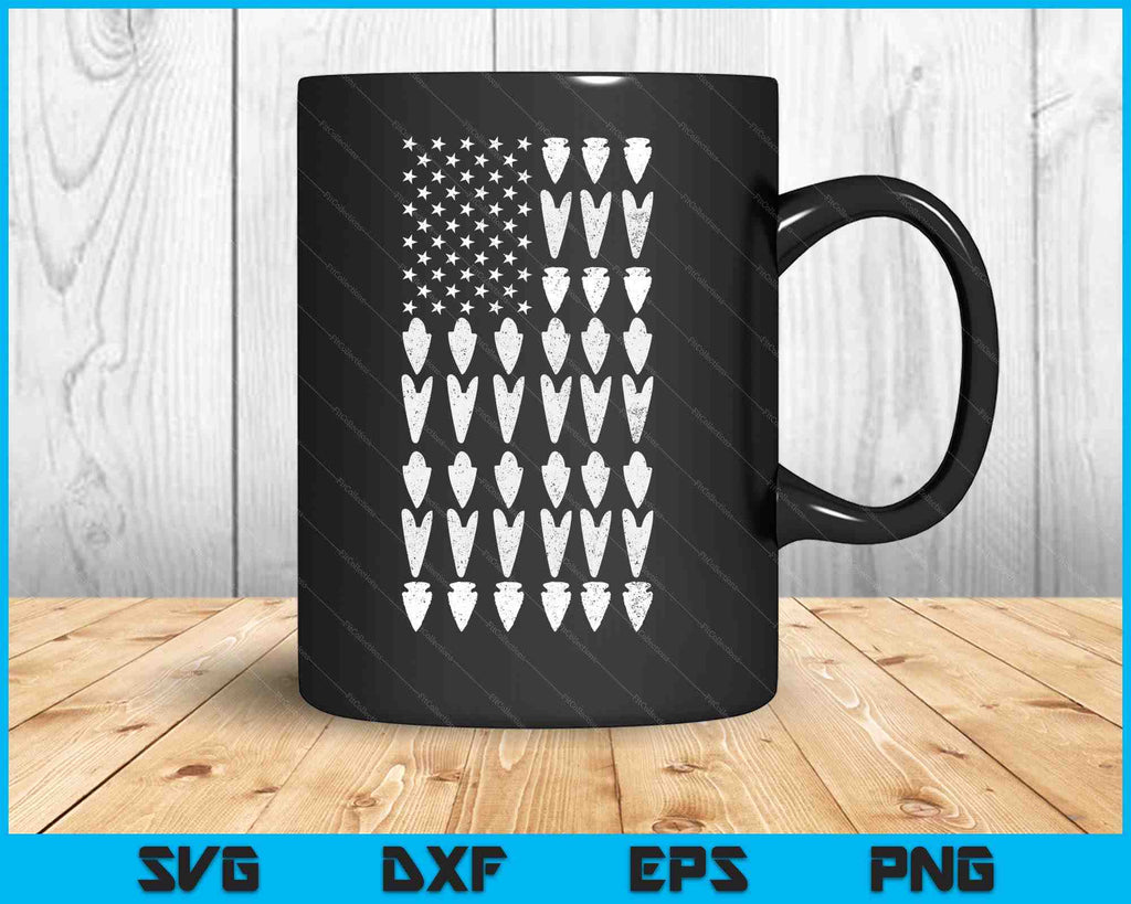 Arrowhead Hunting Collector Usa Flag Hunt Hunter SVG PNG Digital Files ...