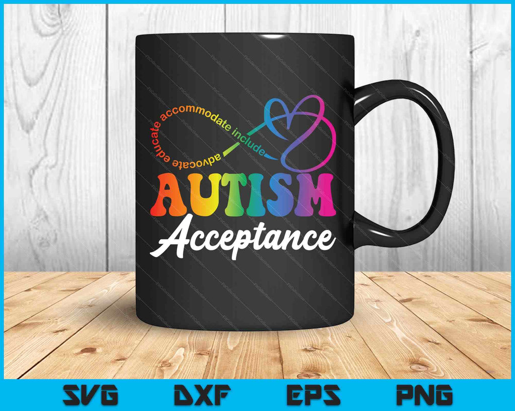 Autism Awareness Acceptance Infinity Symbol SVG PNG Digital Files ...