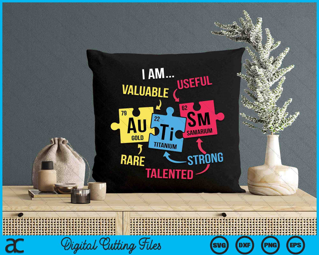Autism Awareness Men Boys Periodic Table Elements SVG Cutting Files ...
