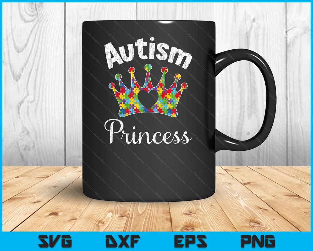 Autism Princess Daughter Autistic Kids Awareness Girl SVG PNG Files ...