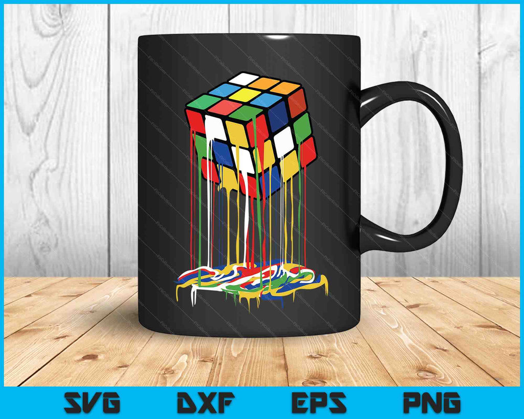 Awesome Graphic Melting Rubik Rubix Rubics Cube SVG PNG Cutting Files ...