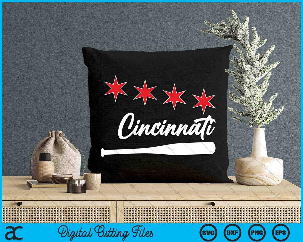 Cincinnati Lover Cute Cincinnati Baseball Bat American SVG PNG Files ...