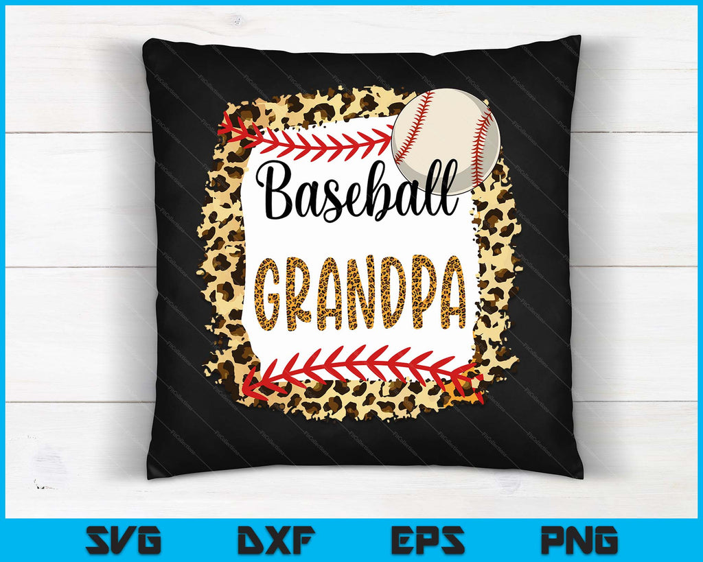 Baseball Grandpa Leopard Baseball Grandpa For Father's Day SVG Files ...