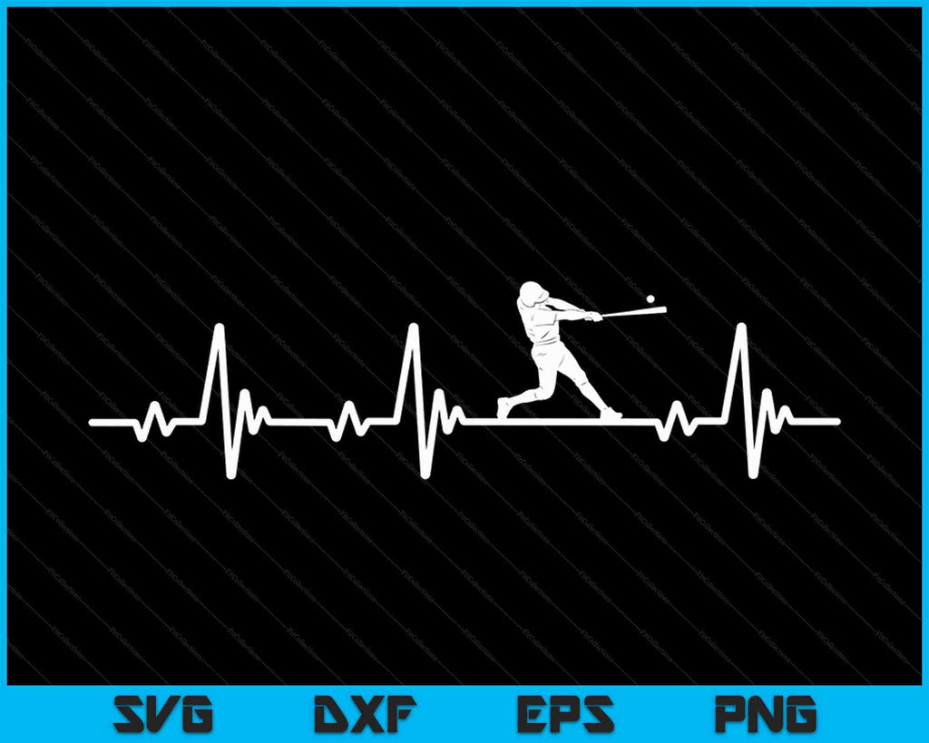 Baseball Heartbeat SVG PNG Cutting Printable Files – creativeusarts
