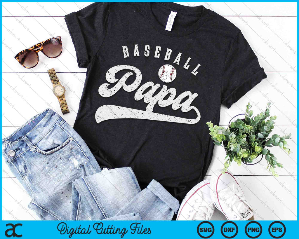 Baseball Papa SVG PNG Digital Printable Files – creativeusarts
