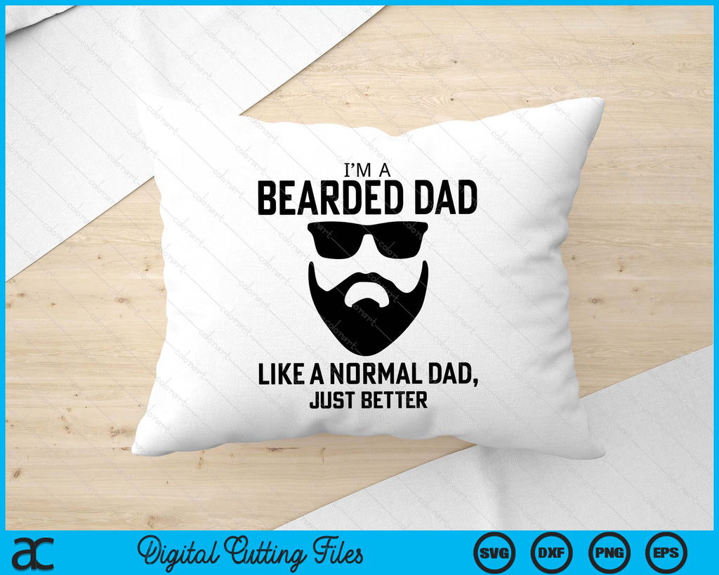 Bearded Dad Mens Beard Humor Superhero SVG PNG Digital Cutting Files ...