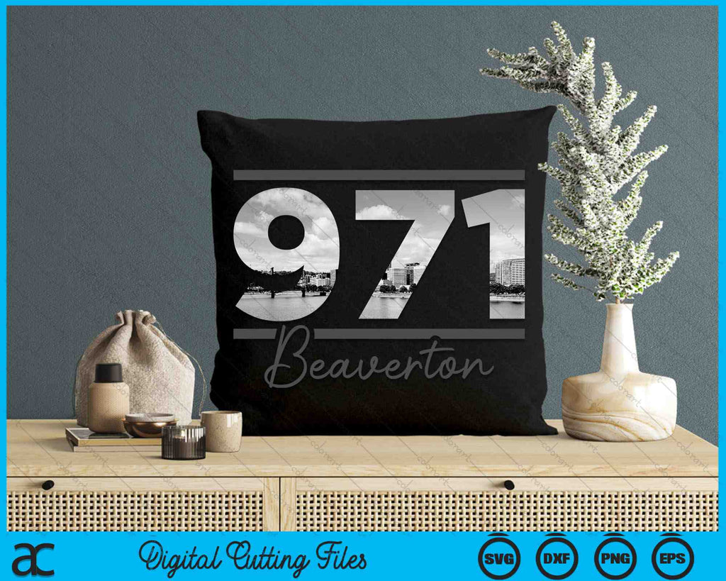 Beaverton 971 Area Code Skyline Oregon Vintage SVG PNG Cutting Files ...