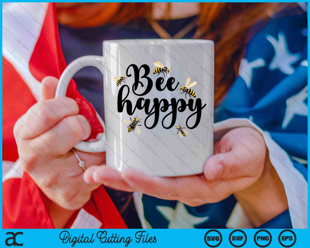 Bee Happy Beekeeper Honey Beekeeping SVG PNG Schneidedateien ...