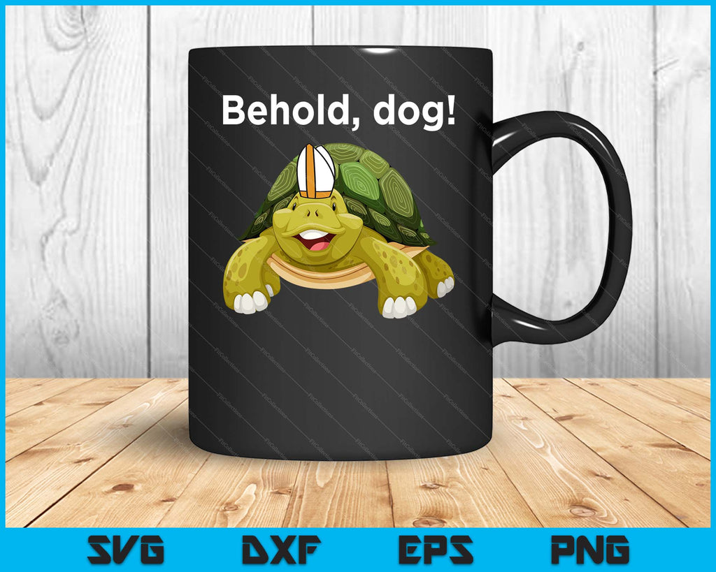 Behold Dog Funny Turtle Wearing A Priest Hat SVG PNG Cutting File ...