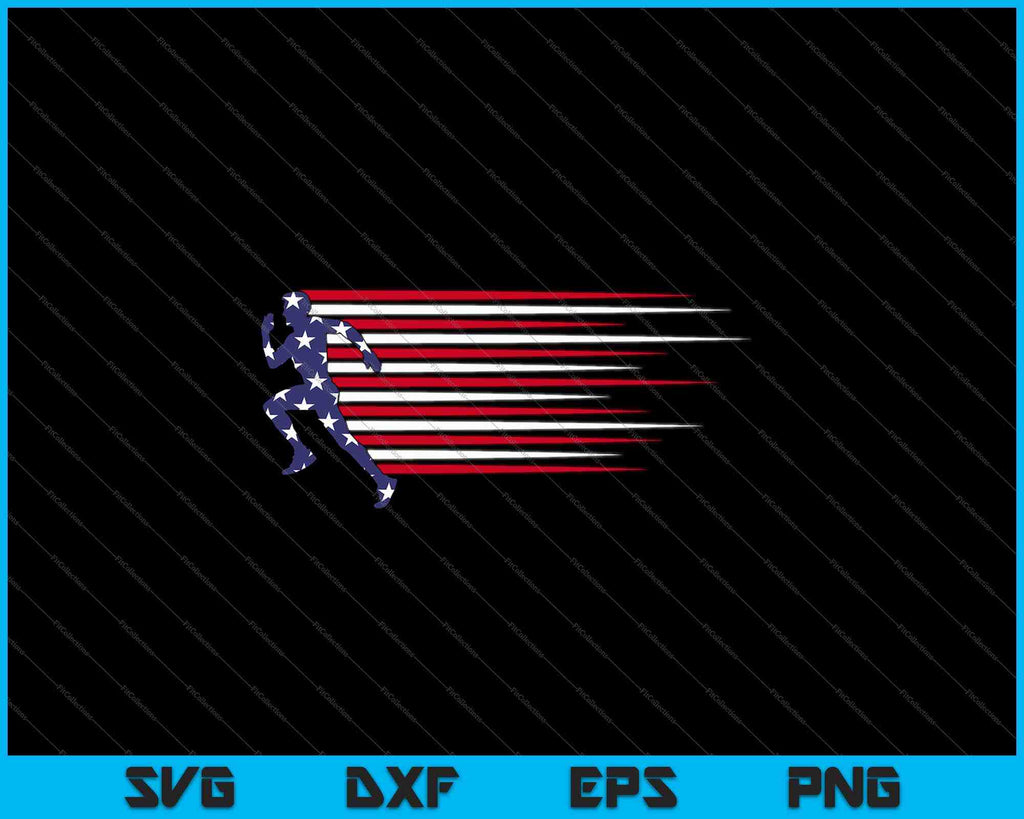 Best USA American Flag Track And Field Gift Team SVG PNG Files ...