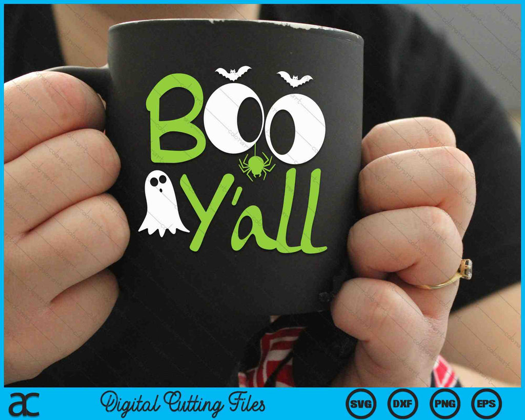 Boo Y'all divertido truco de Halloween o trato SVG PNG archivos de ...